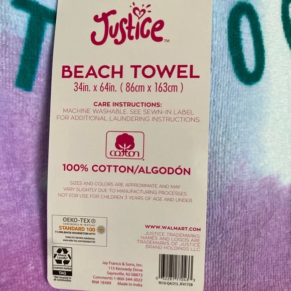 Justice | Swim | Justice Beach Towels 34 X 64 Nwt | Poshmark